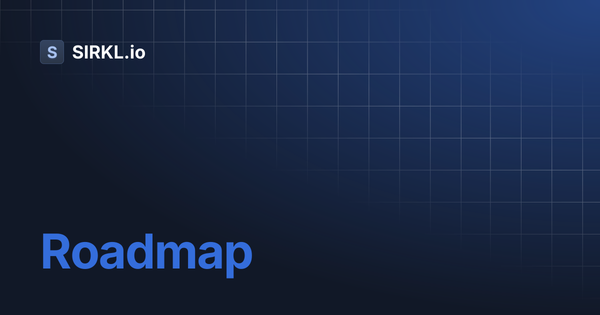 Roadmap | SIRKL.io